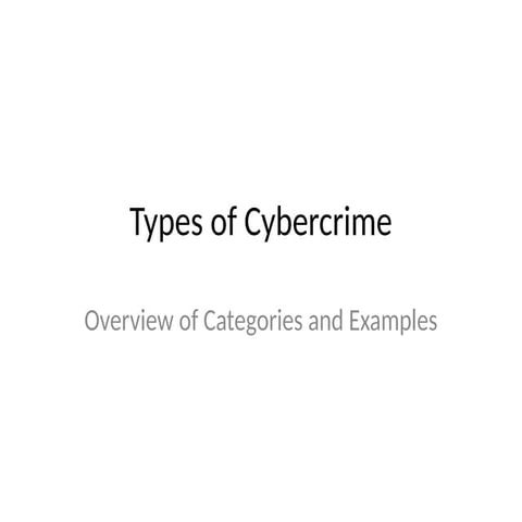 Types_of_Cybercrime.pptx overview of categories and examples | PPTX