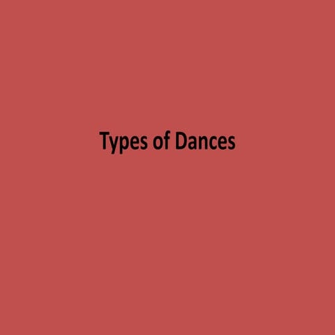 Types of dance | PPTX