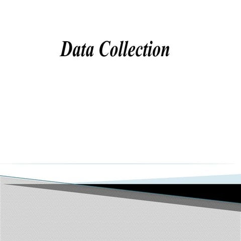 Types of Data and importance of data collection | PPTX