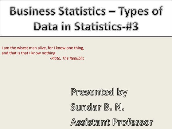 Data and its Types | PPTX
