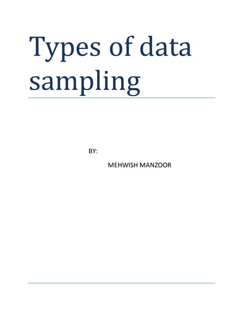Stratified Sampling Technique - Probability Sampling - Mass Media ...