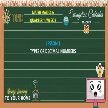 Grade 6 Mathematics Lesson: Presentation on Types of Decimal Numbers.pptx