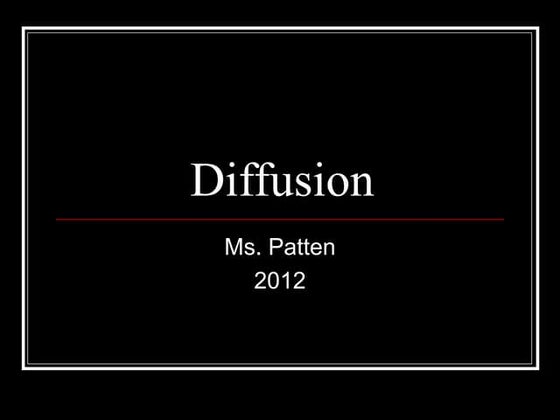 Types of diffusion | PDF