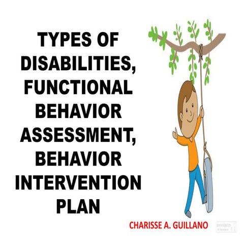 Types of disabilities, functional behavior assessment, | PPTX