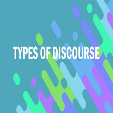 TYPES OF DISCOURSE AND ALL THE NEEDED REQUIREMENTS IN SPEAKING | PPT