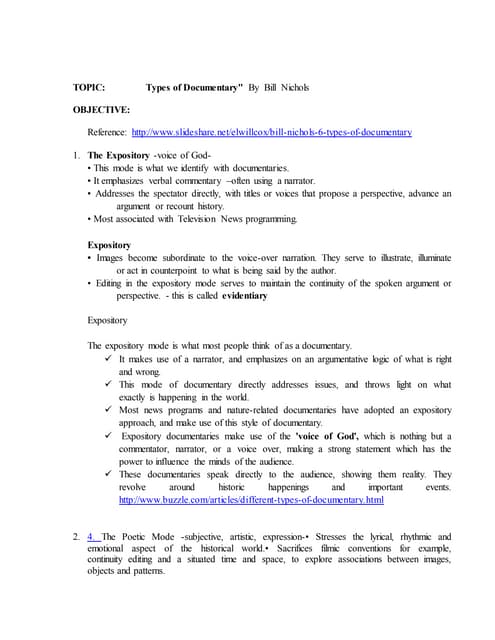 Styles of Documentary | PPT