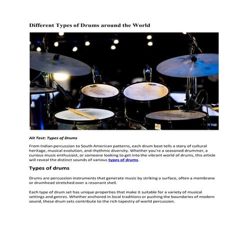 Different Types of Drums Around The World.pptx