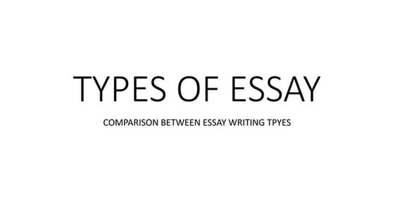 Types of essays | PPT