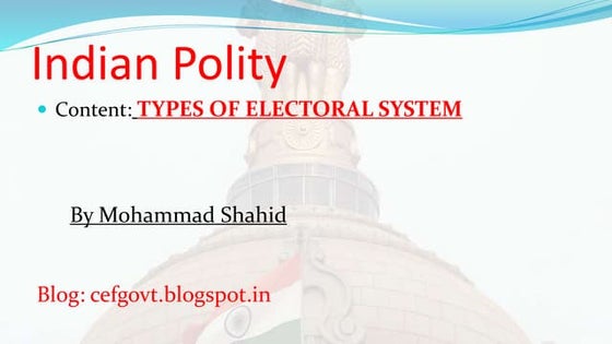 Electoral systems overview | PPT