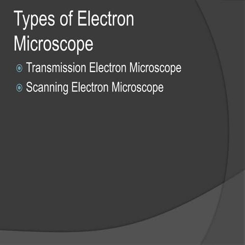 Typesofelectronmicroscope | PPT