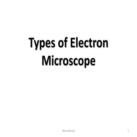 Types of electron microscope | PPT