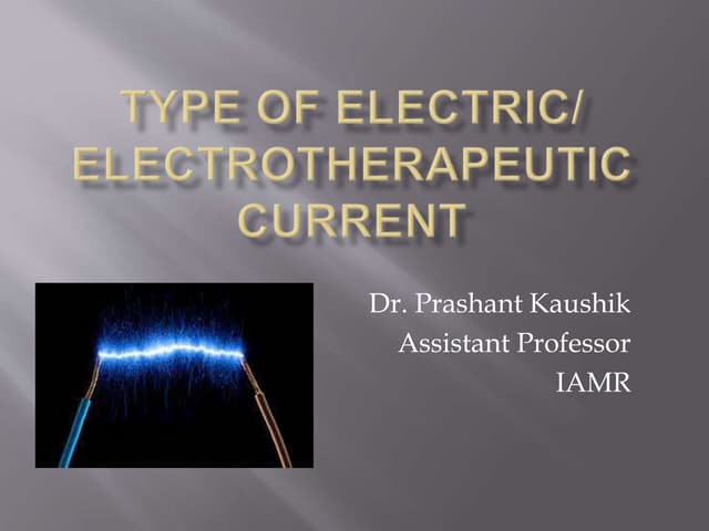 Electrotherapy | PPTX