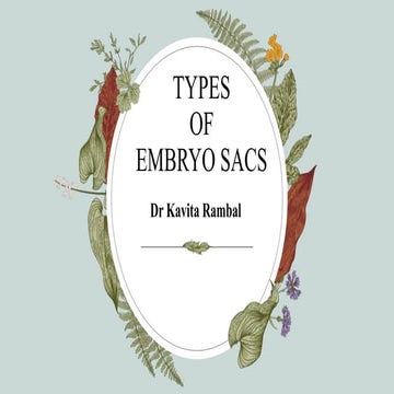 Types of embryo sac | PPTX