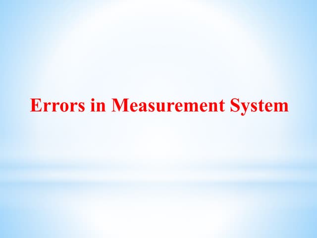 Error and its types | PPTX