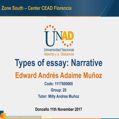 Types of essay narrative edward adaime_20 (2) | PPTX