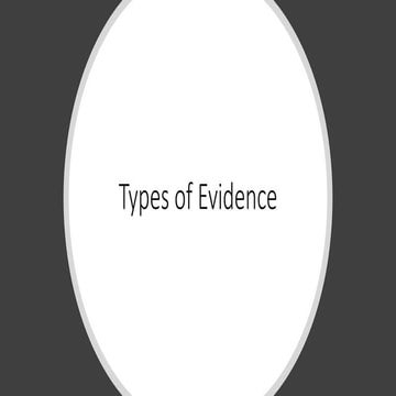 Types of evidence | PPTX | Science