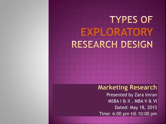 Exploratory research | PPT