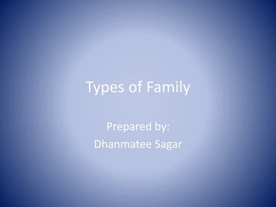 Types of family | PPTX | Marriage and Civil Unions | Family and ...