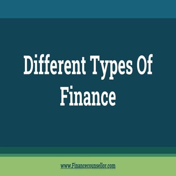 An Effective Guide To Types Of Finance In Today’s Scenario | PPT