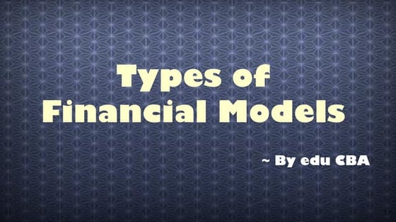 Financial modeling | PPT
