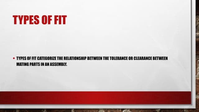 Types of fits | PPTX