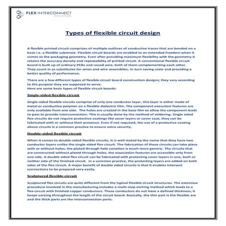 Types of flex circuits | PDF