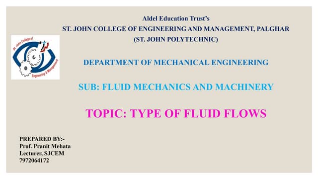 Types of fluid flow | PPTX