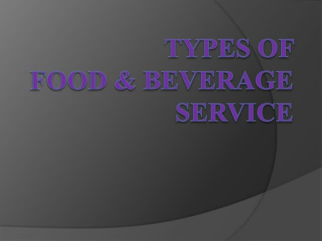 Types of menu | PPTX