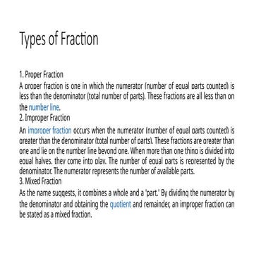 Fraction & types of fraction | PPTX