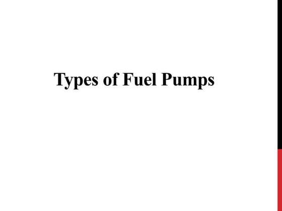 Diesel fuel injection system | PPTX