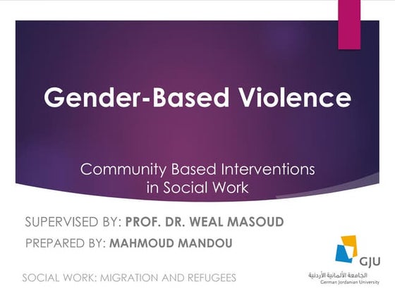 Module 2 Defining Gender Based Violence Gbv Ppt