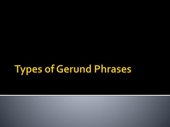 Gerund | PPT