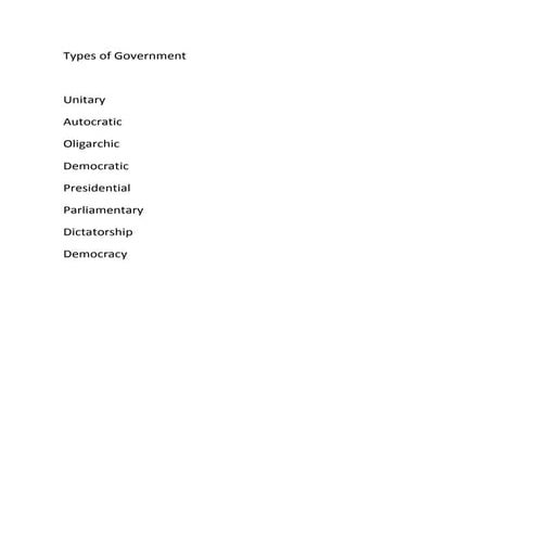 Types of government | DOCX
