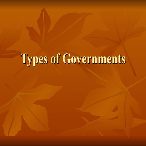 Types of governments | PPT