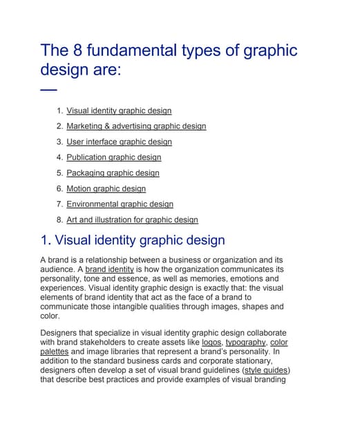 The 5 types of graphic design | PPT
