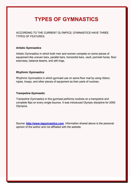 Gymnastics | PPTX | Gymnastics | Sports