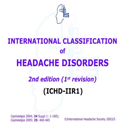 International classification of headache disorders | PPT