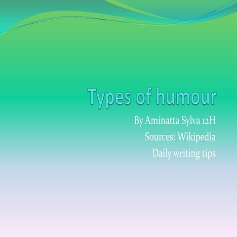 Types of humour | PPT