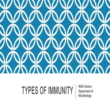 Types of immunity | PPTX
