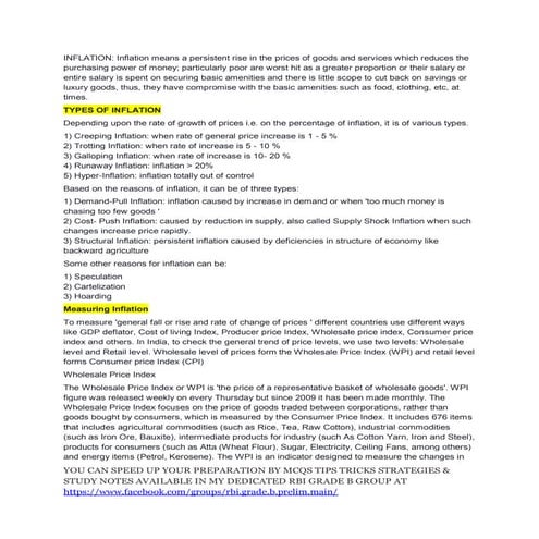 Types of inflation | PDF