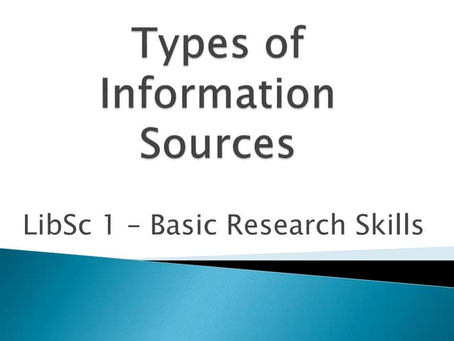Sources of information | PPTX