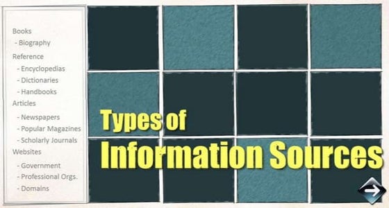 Distinguishing different types of sources of information | PPT
