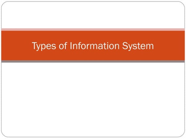 What Are The 5 Main Types Of Management Information Systems Design Talk