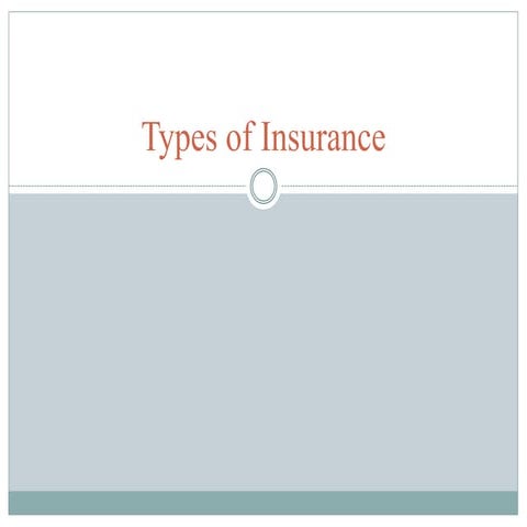 Types of Insurance.ppt in insurance mgmt | PPT