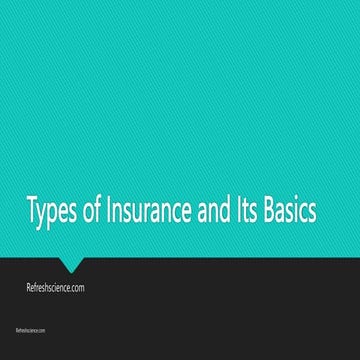 Types of Insurance gives detail of insurance | PPT