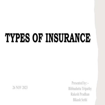 Types of Insurance | PPTX