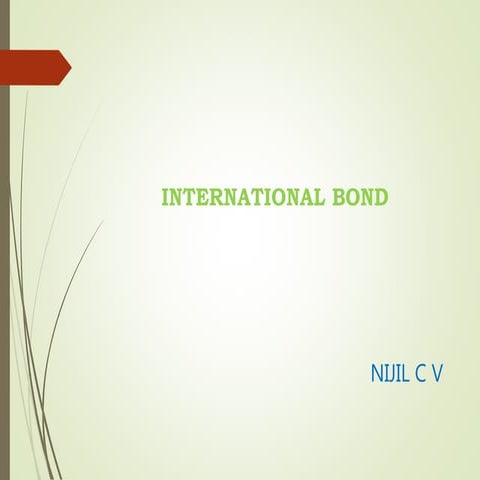 Types of international bonds | PPTX