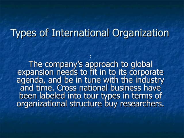 International organization | PPTX