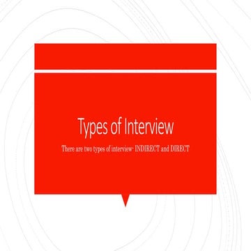 Types of interview | PPTX