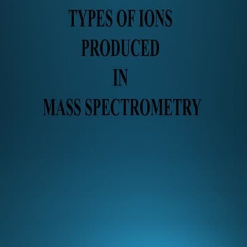Comprehensive Overview of Ion Types in Mass Spectrometry and Their ...